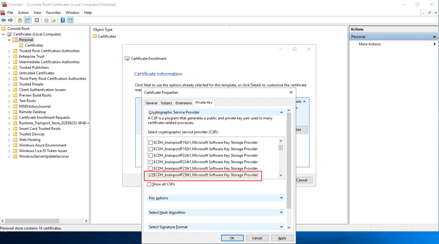 How To Generate A Csr For A Microsoft Iis 10 Web Server Ecc Trustzone
